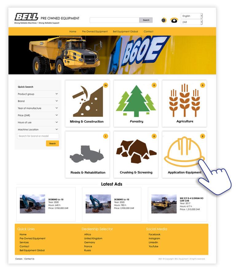 Bell launches global pre-owned equipment website - Bell Equipment